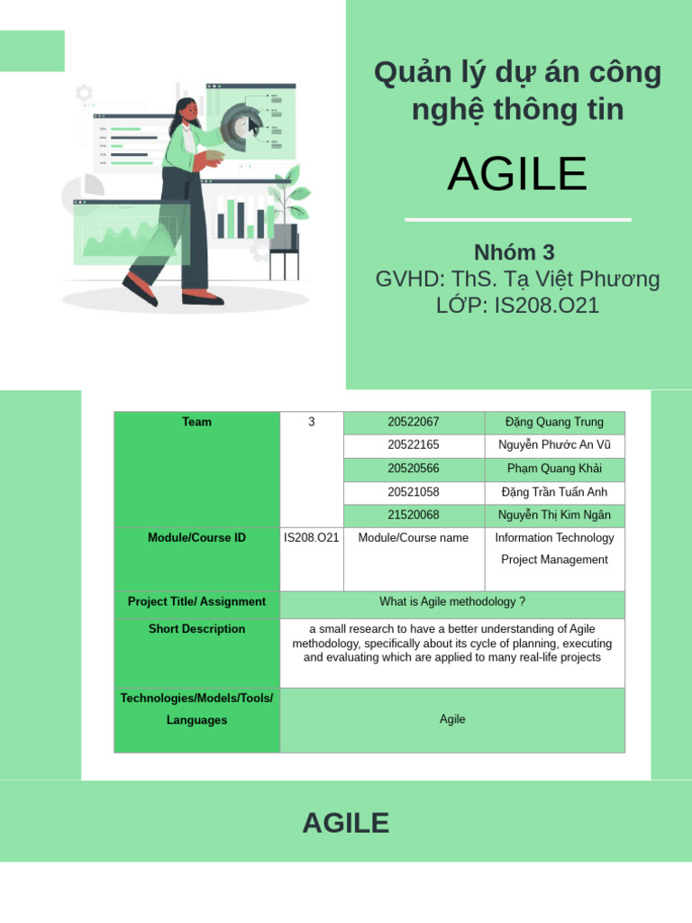 Nhom3 IS208.O21 Agile | PDF