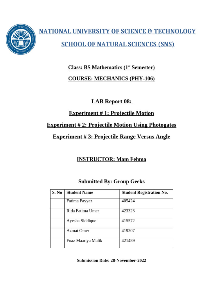Photogate and Range Vs Angle | PDF