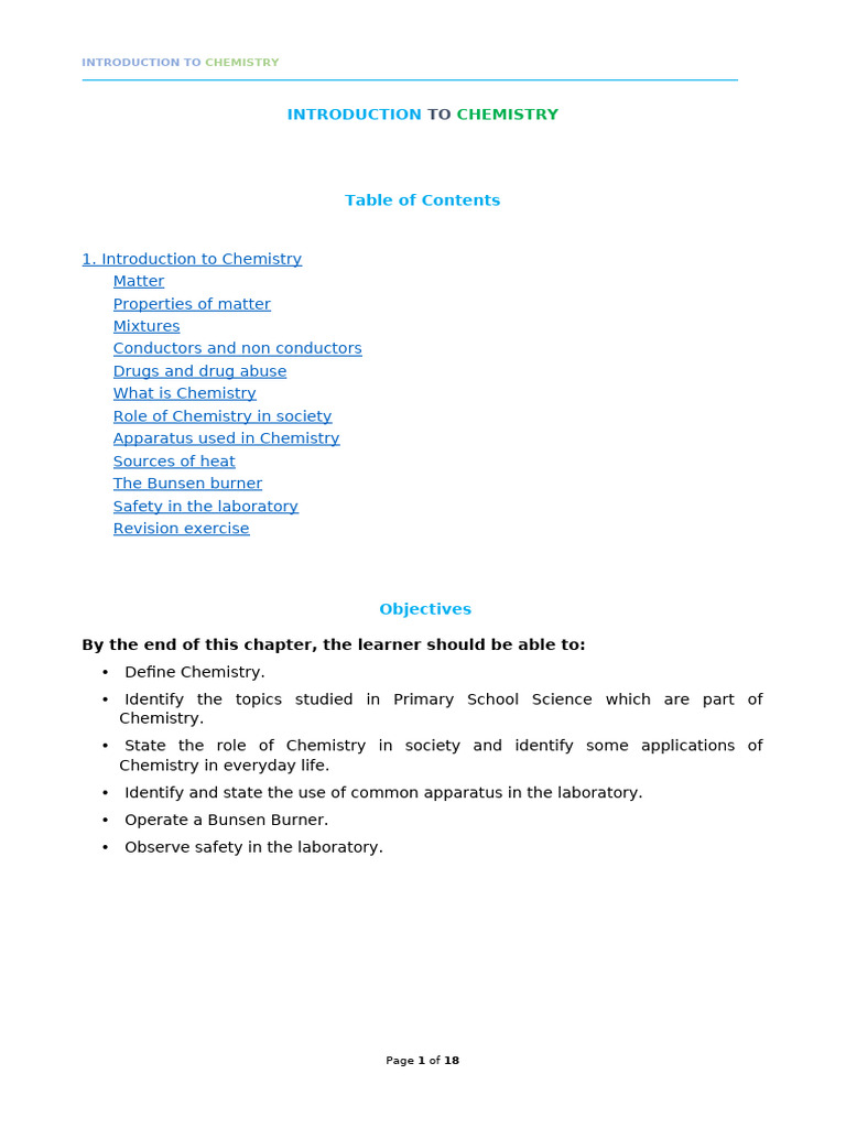 1.1 Introduction To Chemistry and Mathematics | PDF | Substance Abuse ...