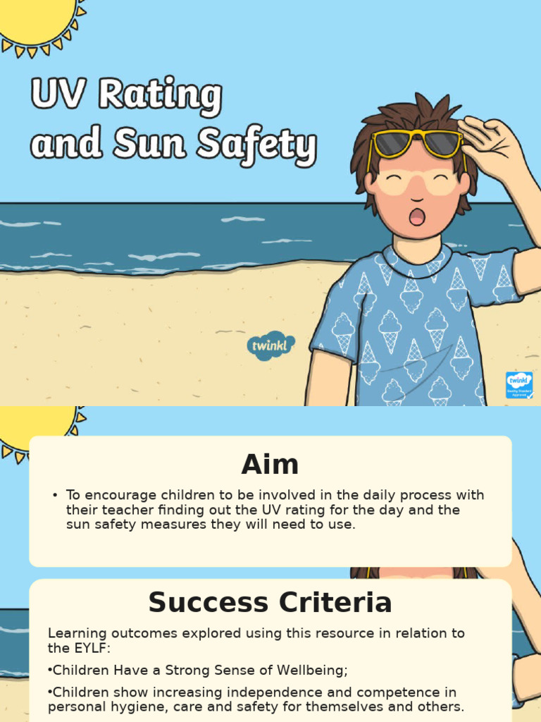 Au T 253150 Uv Rating and Sun Safety Interactive Poster and Resource ...