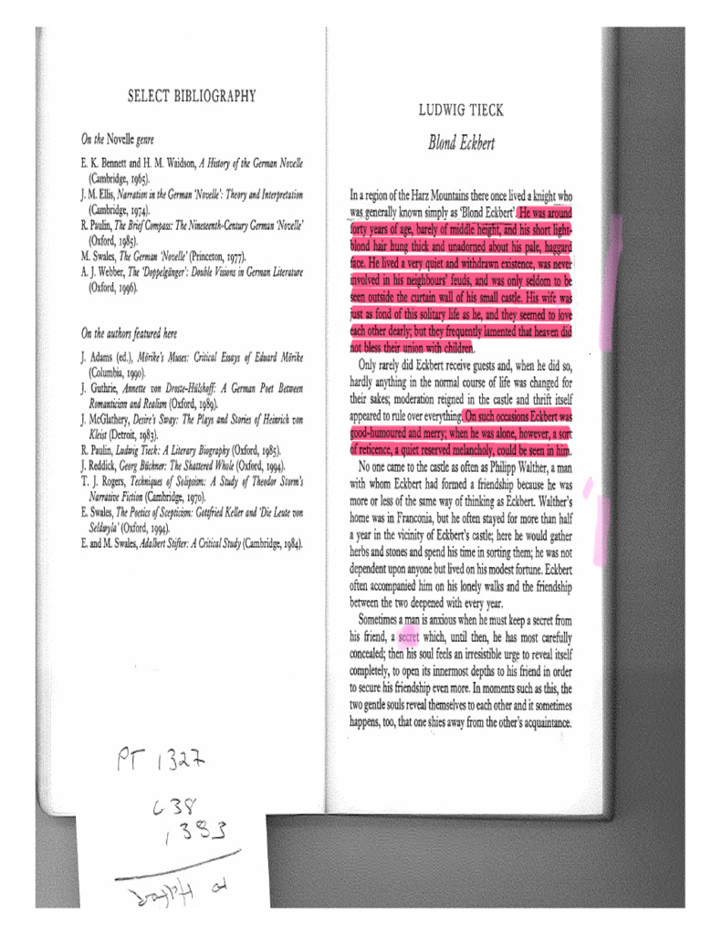 Blonde Eckbert (Tieck) | PDF