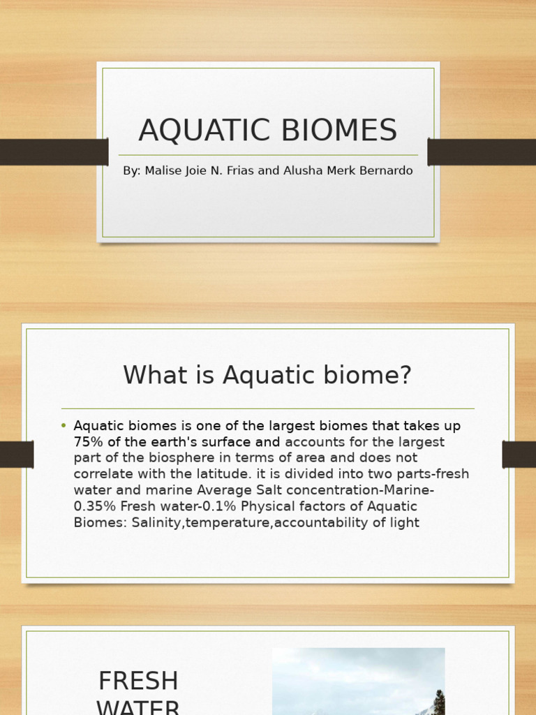 Aquatic Biomes Present | PDF