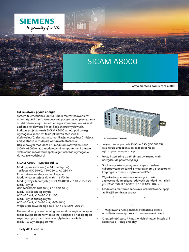 Sicam A8000 Profilepl v2 | PDF