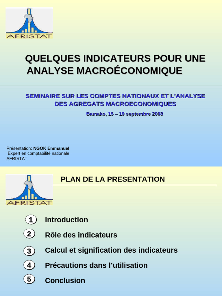 PP12 Indicateurs CN AFRISTAT | PDF