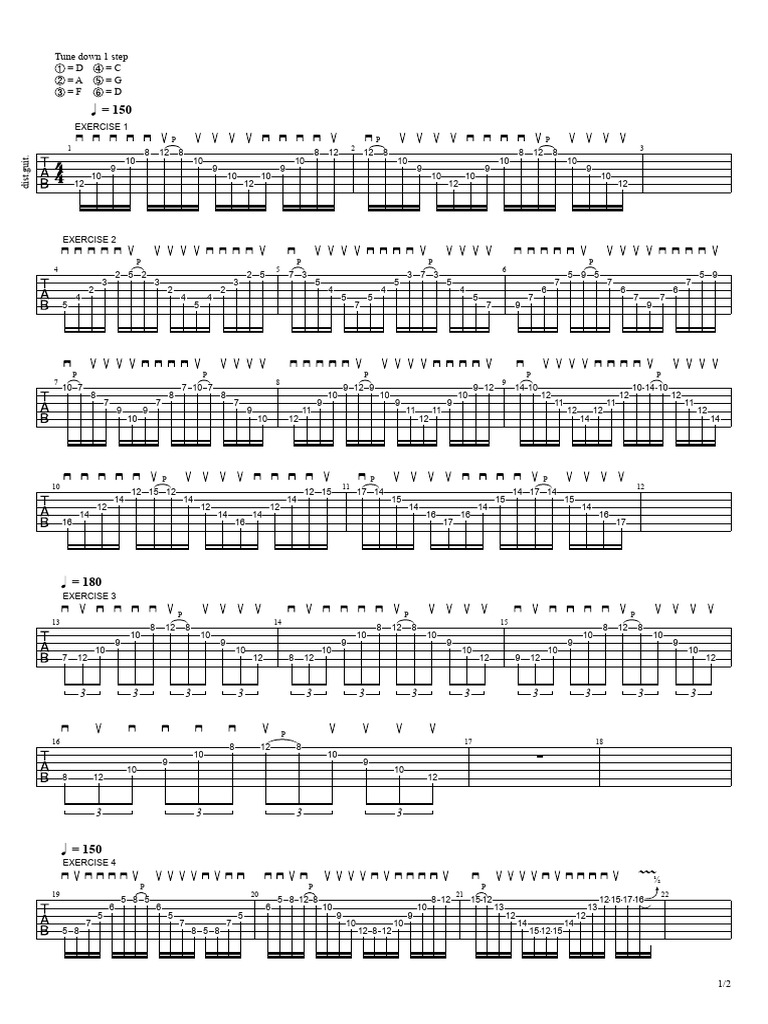 5 Sweep Picking Exercises | PDF