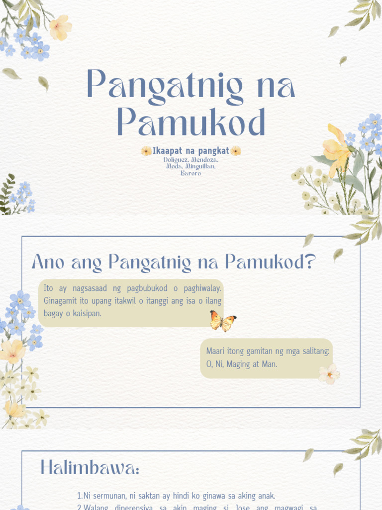 Pangatnig na Pamukod | PDF