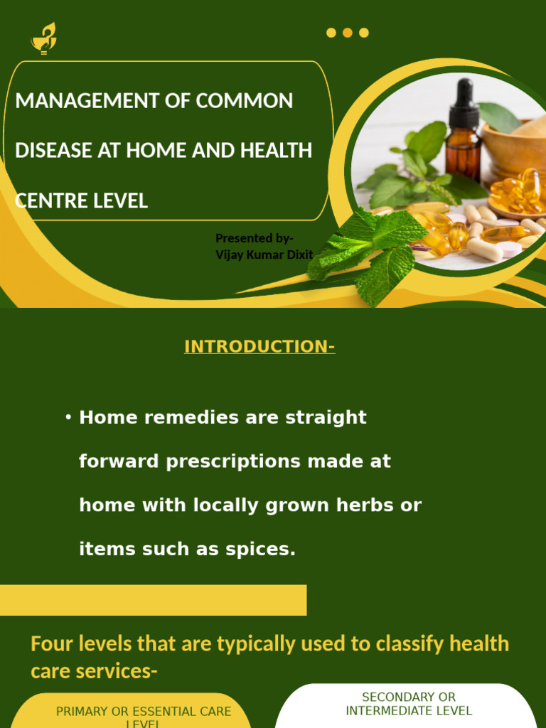 Common Disease Management at Home | PDF