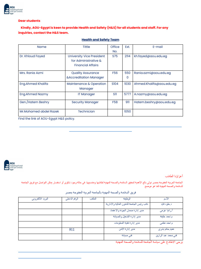 Health and Safety Team | PDF