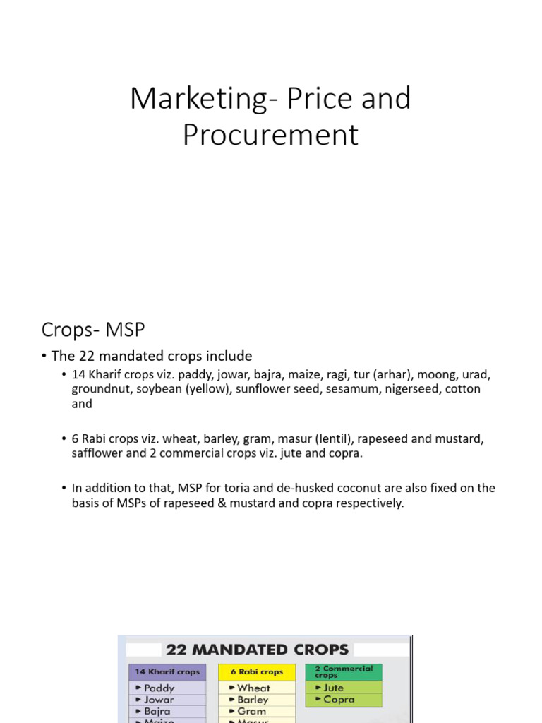 Marketing_Price_and_Procurement - vision ias handout | PDF