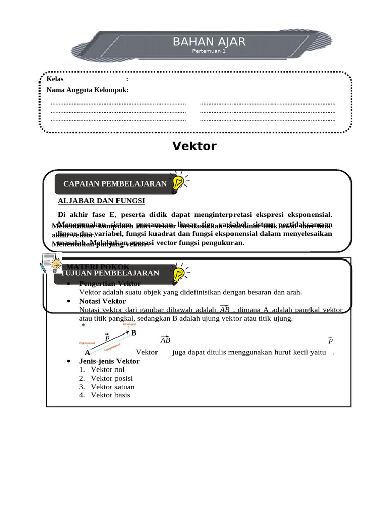 #Pert.1 Vektor | PDF