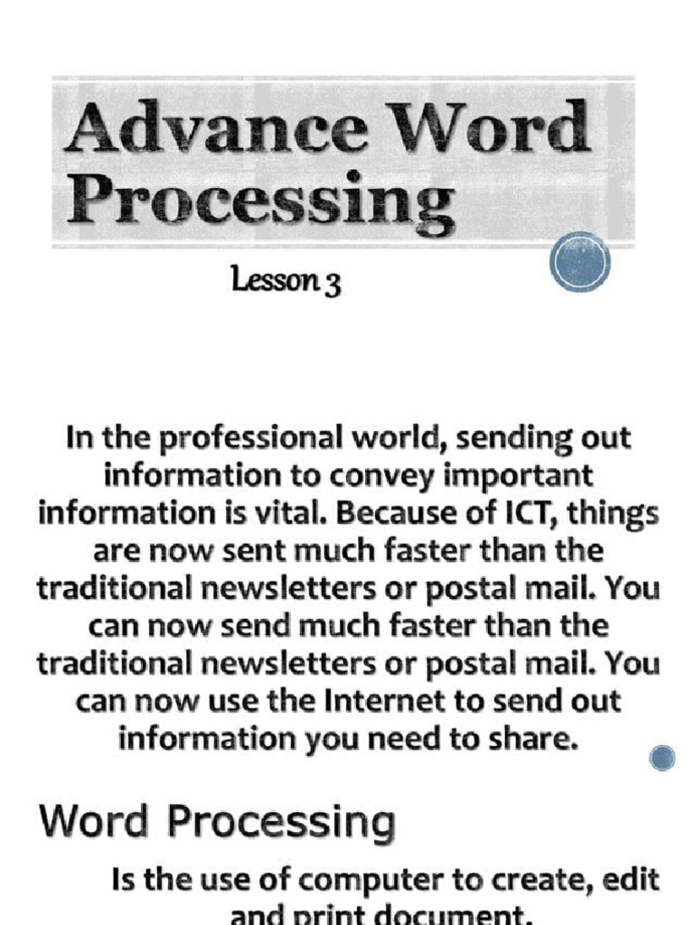 Lesson 3.1microsoft Word Mail Merge | PDF