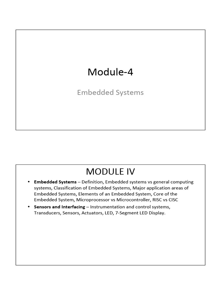 Unit-4 ESC | PDF | Microcontroller | Technology & Engineering