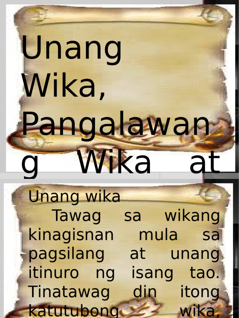 Unang Wika.1 | PDF