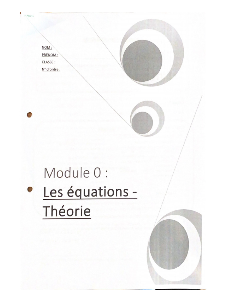 Module0 Leséquations Correctif | PDF