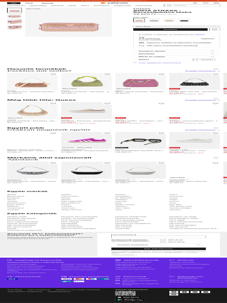 Guess SOFIA STRASS - Keresztpántos Táska - Roser | PDF