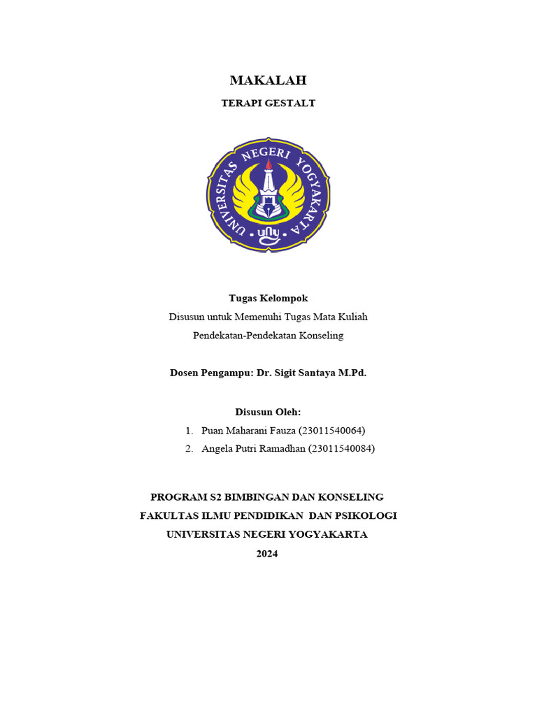 Makalah Pendekatan Konseling | PDF