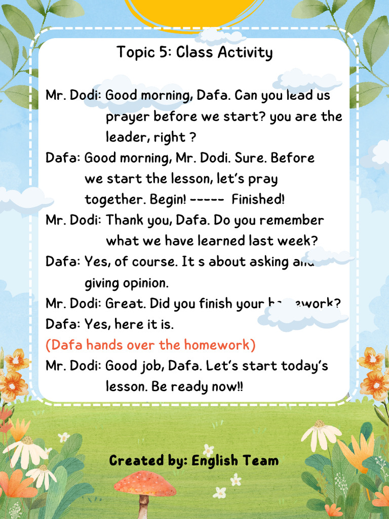 Topic 5 - Class Activity | PDF