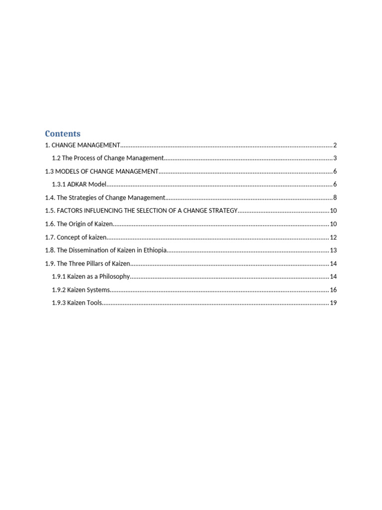 Overview Kaizen Customized Document | PDF | Change Management | Safety