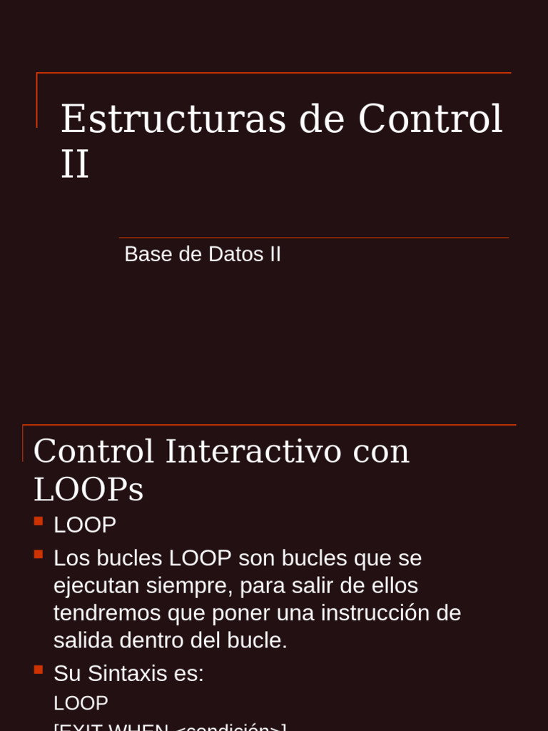 9 Estructuras de Control II | PDF