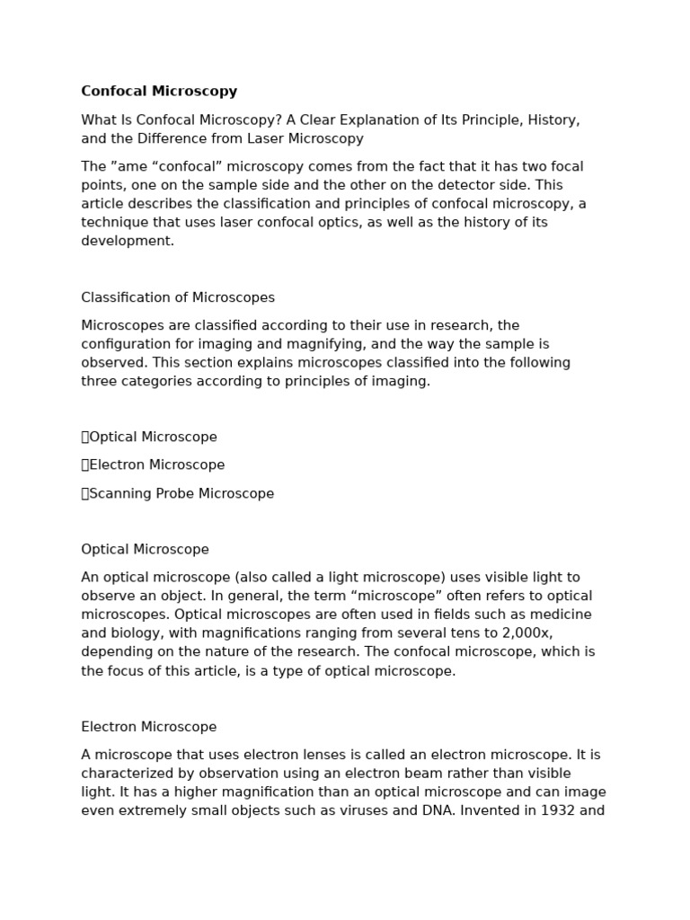 Confocal Micros | PDF