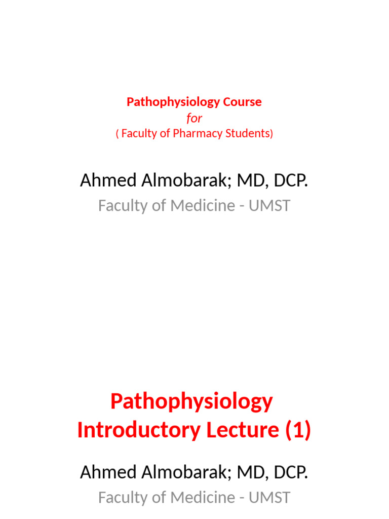 Pathophysiology Introduction | PDF