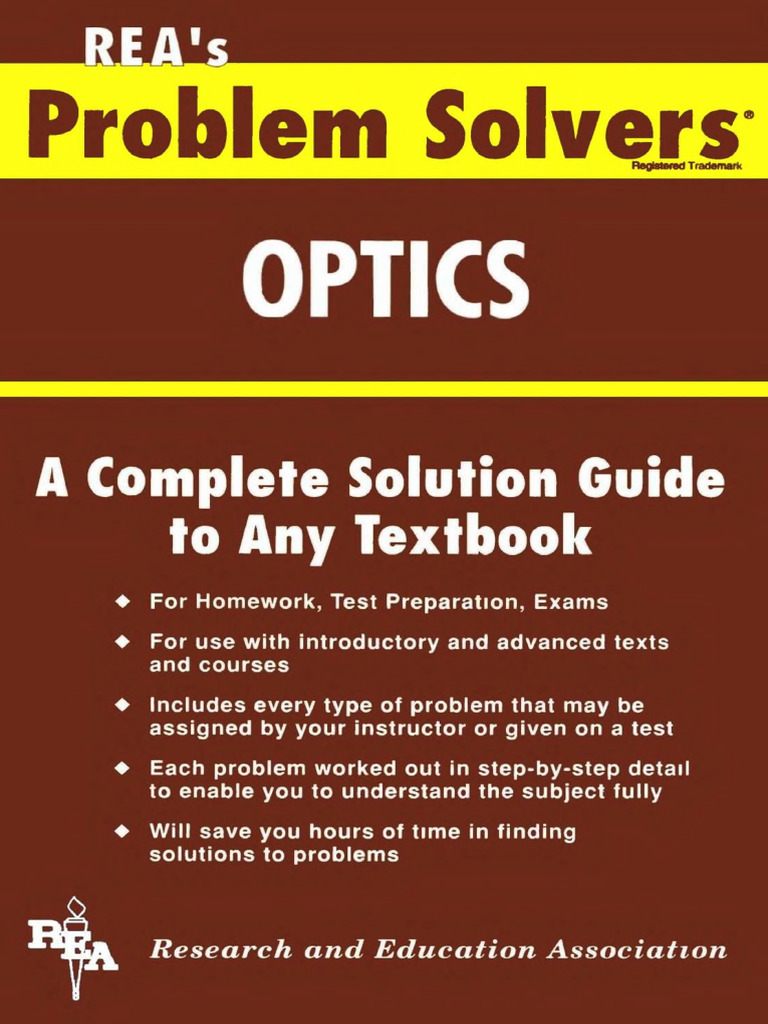 Optics Problem Solver - Max Fogiel | PDF
