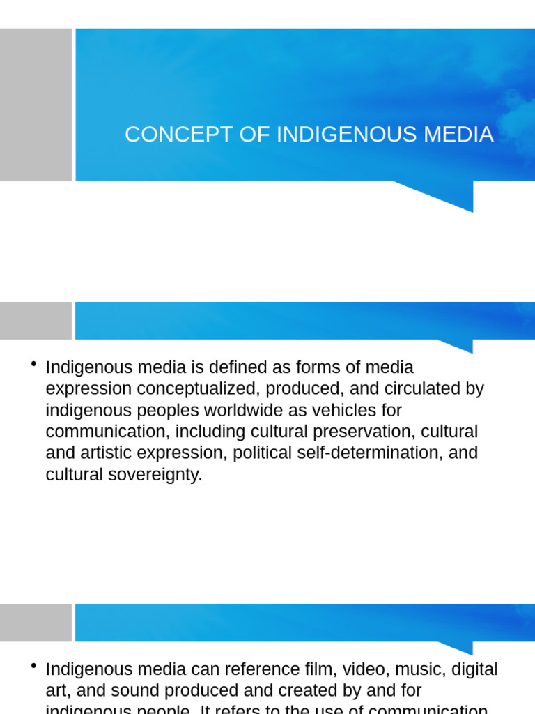 Concept of Indigenous Media | PDF