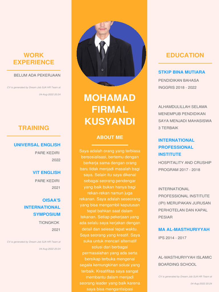 CV - Mohamad Firmal Kusyandi | PDF