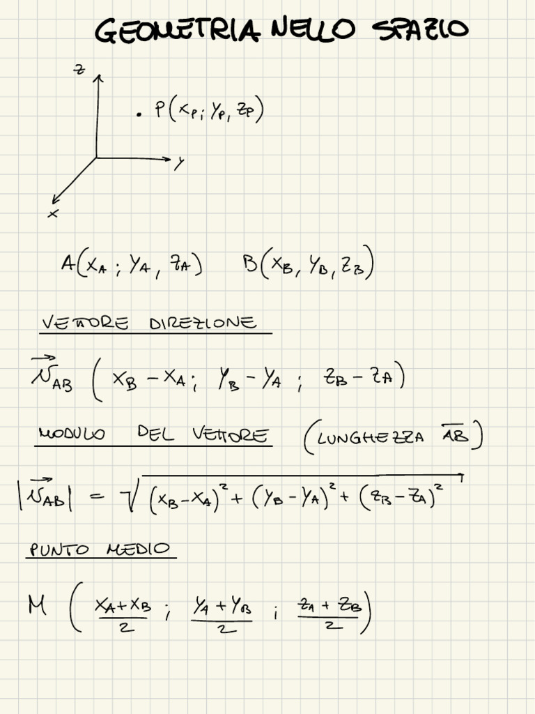 Geometria Analitica Spazio | PDF