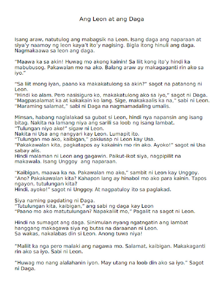 Masining Na Pagkukwento | PDF