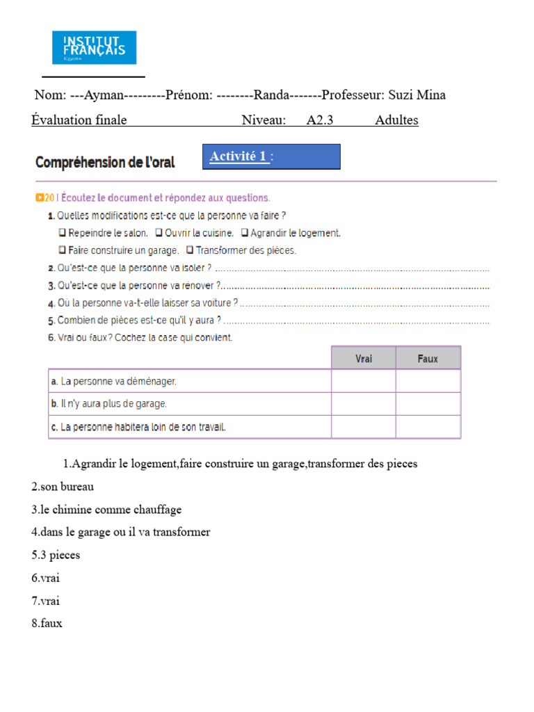 Randa Ayman Test Final A2.3 | PDF