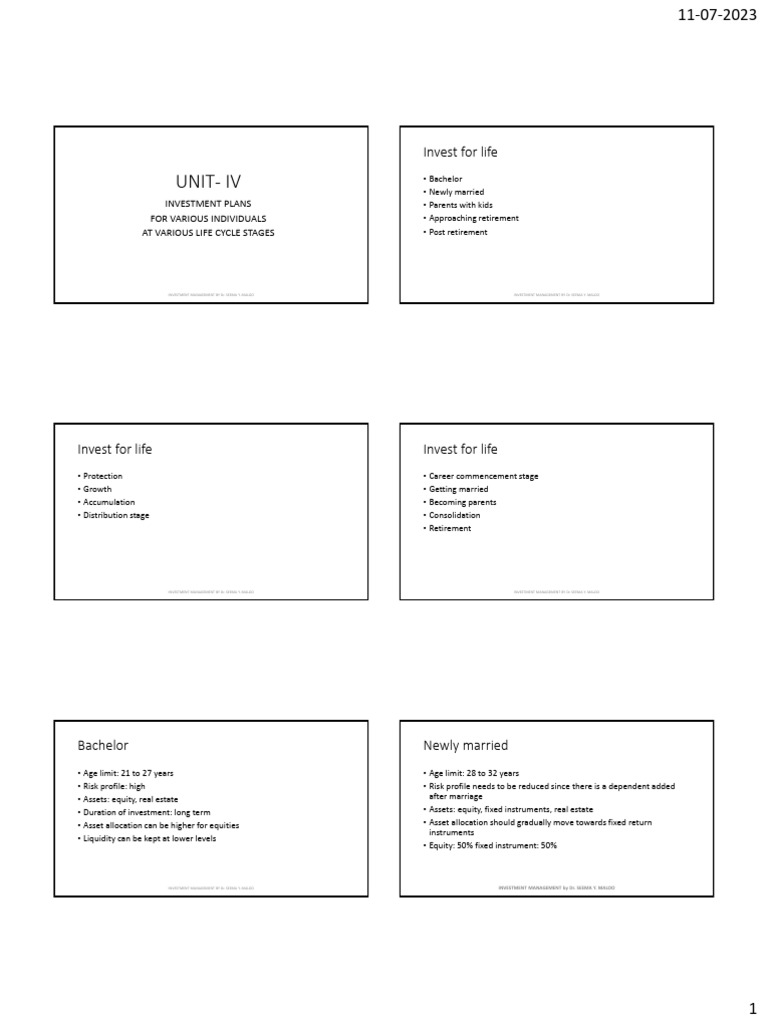 Unit 4. Life Cycle For Students | PDF