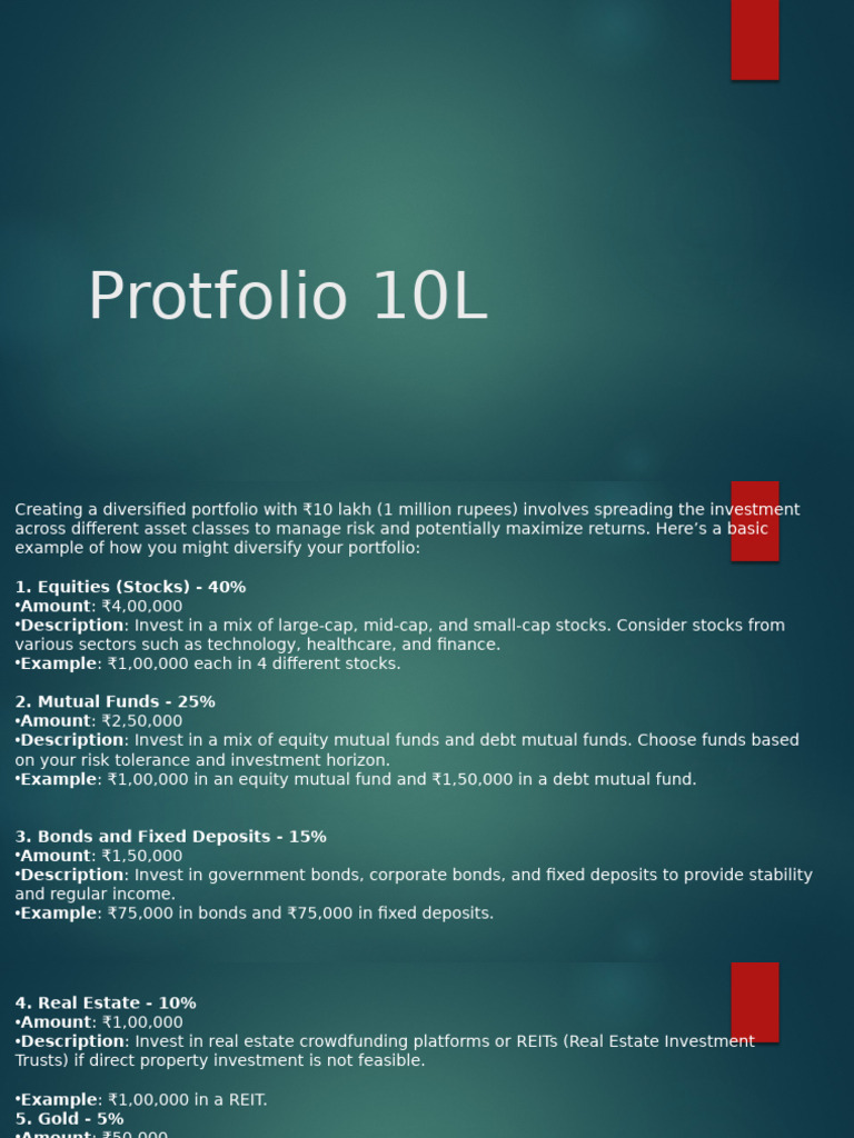 Portfolio 10 Lakhs. Abhishek | PDF