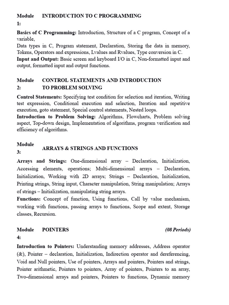 PPS - Module 1 | PDF