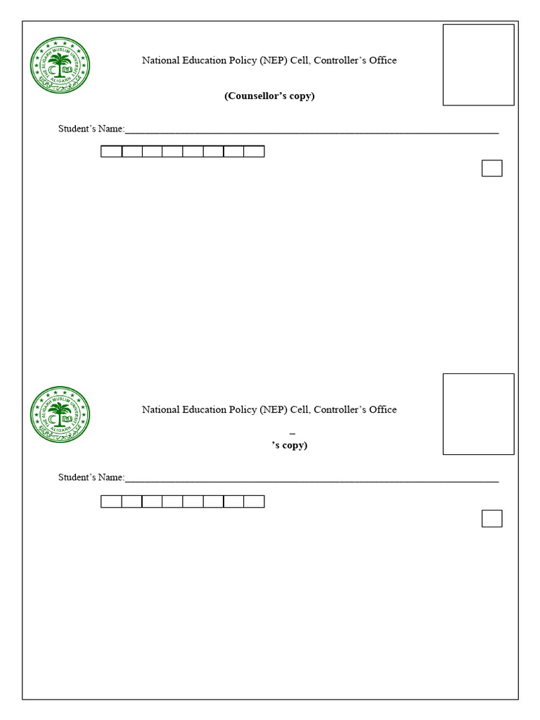 Subject Allocation Card | PDF