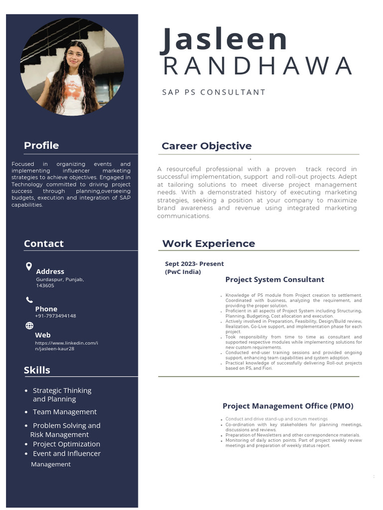 Jasleen Resume Puma | PDF