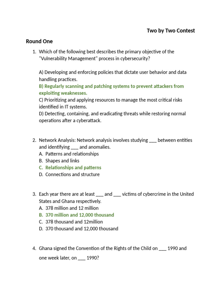 Two by Two Contest | PDF