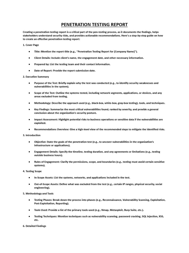 Penetration Testing Report | PDF | Vulnerability (Computing ...