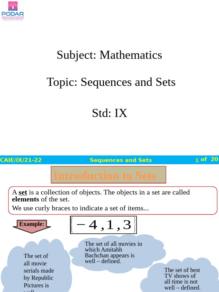 2 Cambridge IX Sequences and Sets | PDF