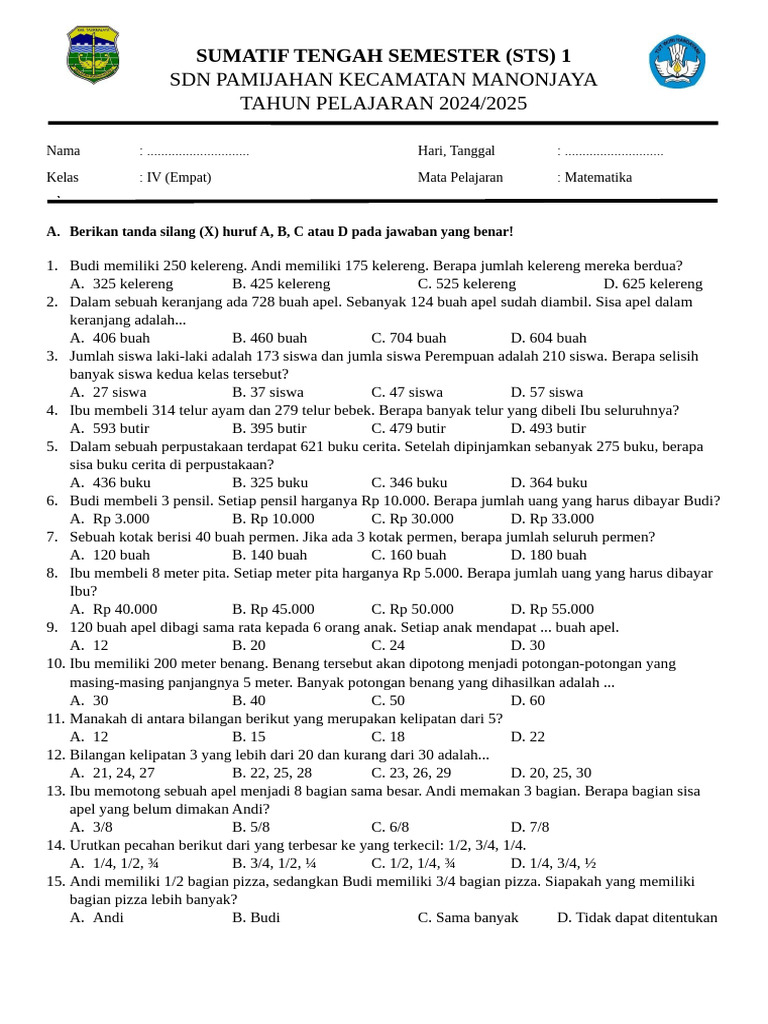 STS Matematika | PDF