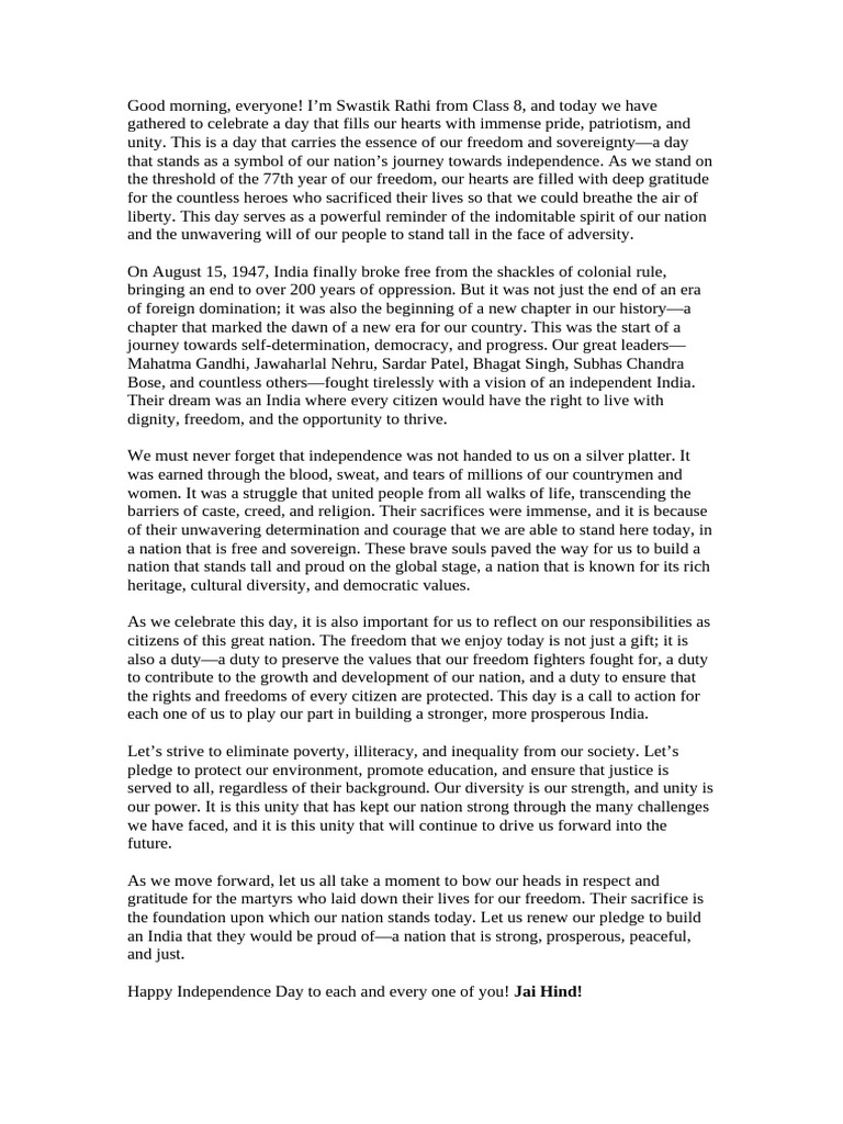 Speech | PDF