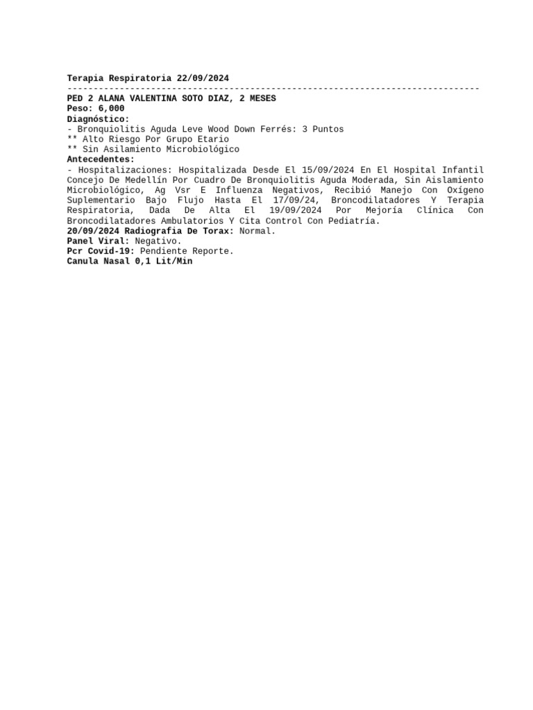 PED 2 ALANA VALENTINA SOTO DIAZ, 2 MESES | PDF