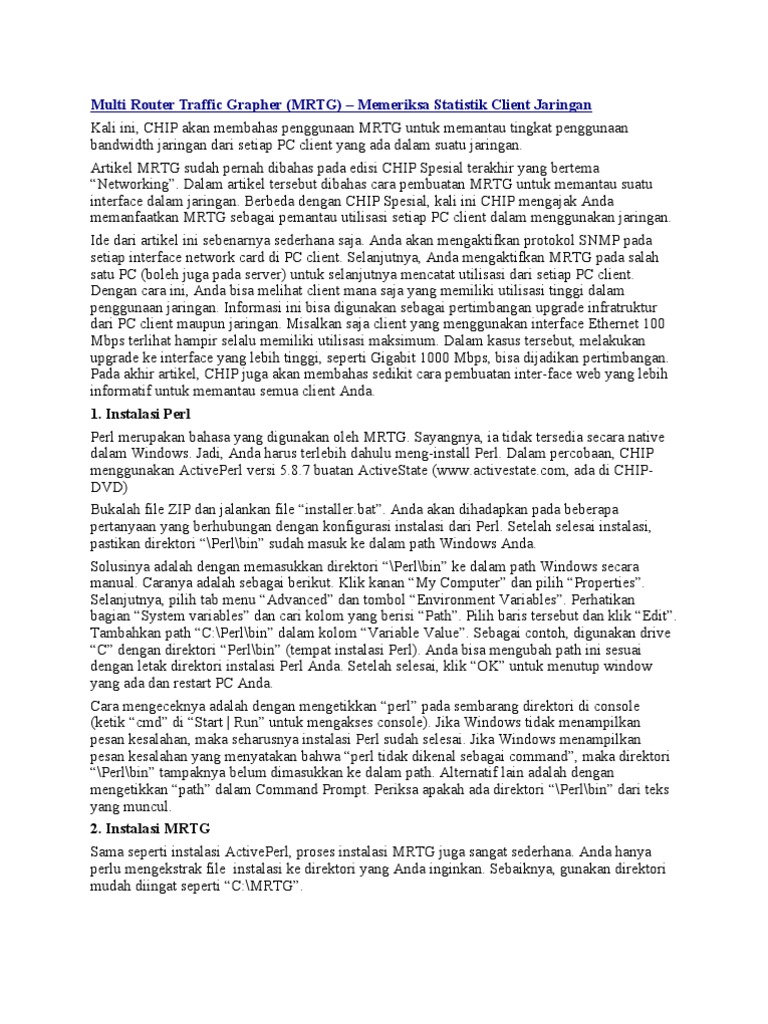 Multi Router Traffic Grapher (MRTG) | PDF