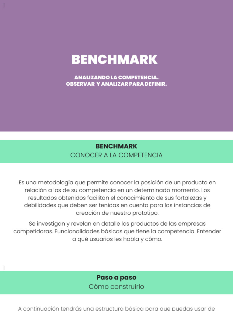 Paso A Paso Benchmarking | PDF