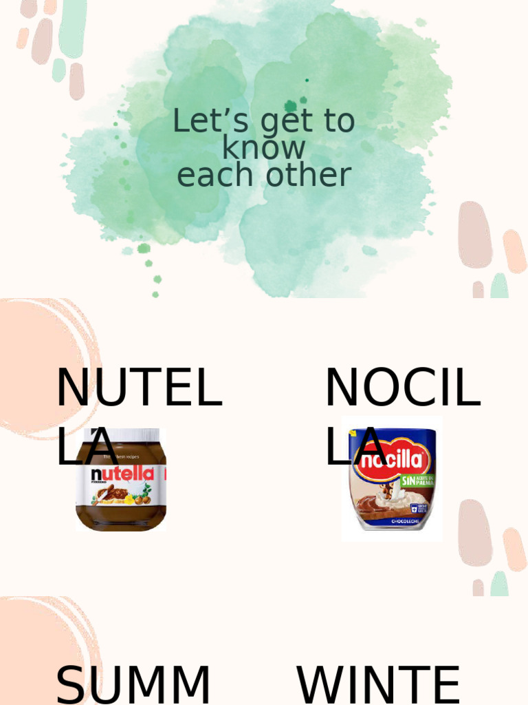 Let's Get To Know Each Other | PDF