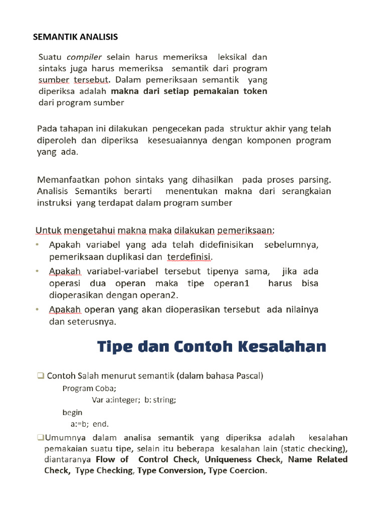 Semantik Analisis | PDF