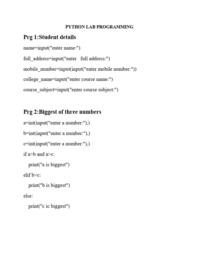 Lab Programming | PDF