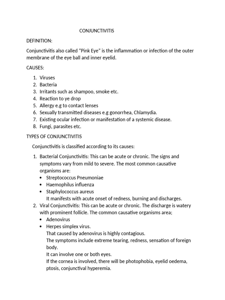 Conjunctivitis | PDF