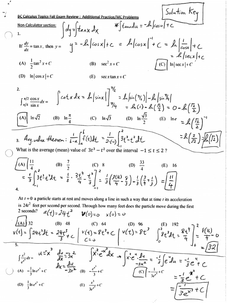 Fall Final MPC Questions Solutions | PDF