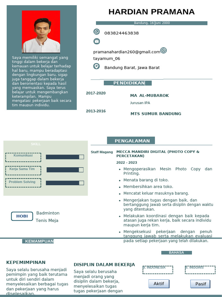 CV_ hardian pramana | PDF